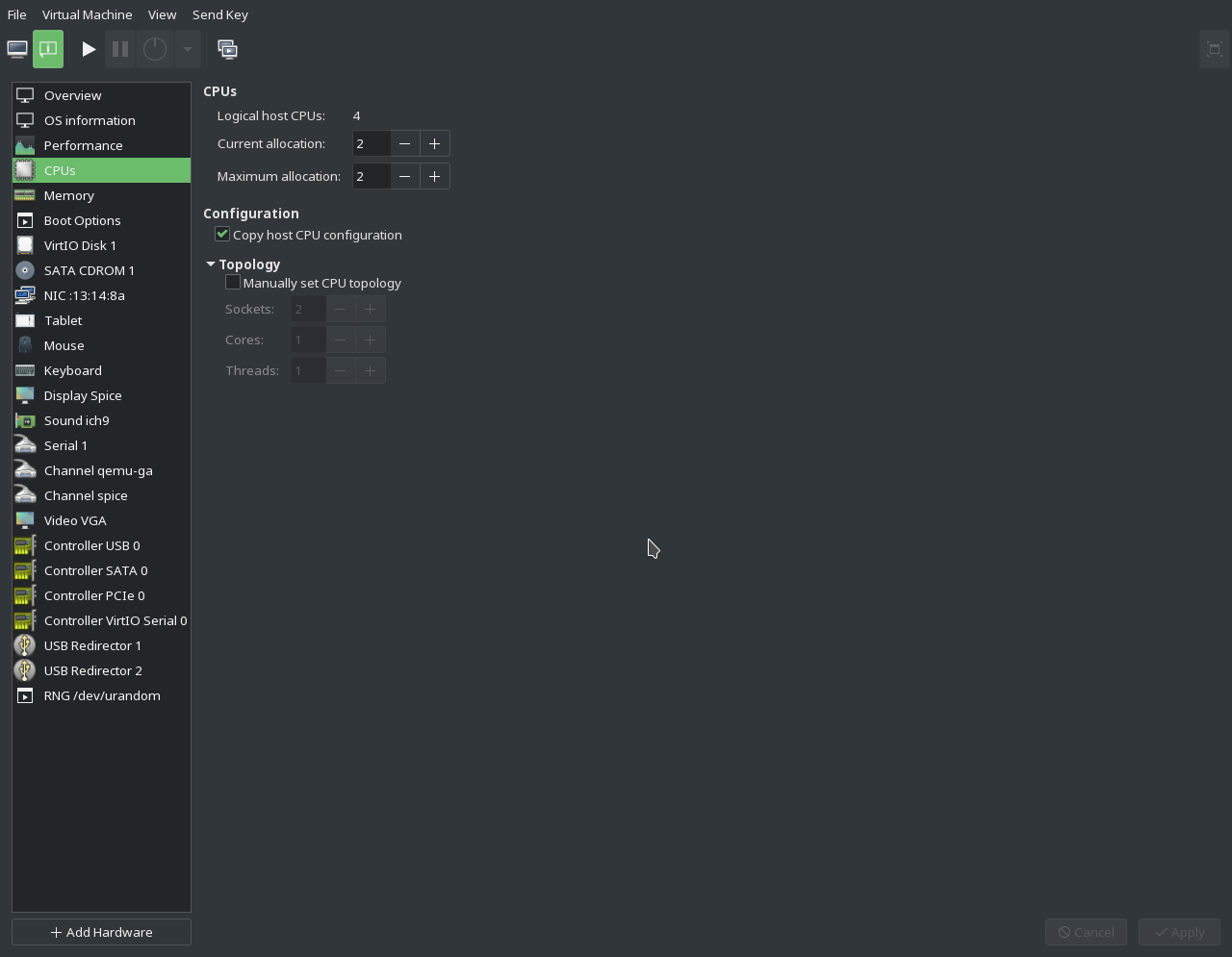 Virtual Machine Manager with QEMU/KVM on openSUSE Tumbleweed ...